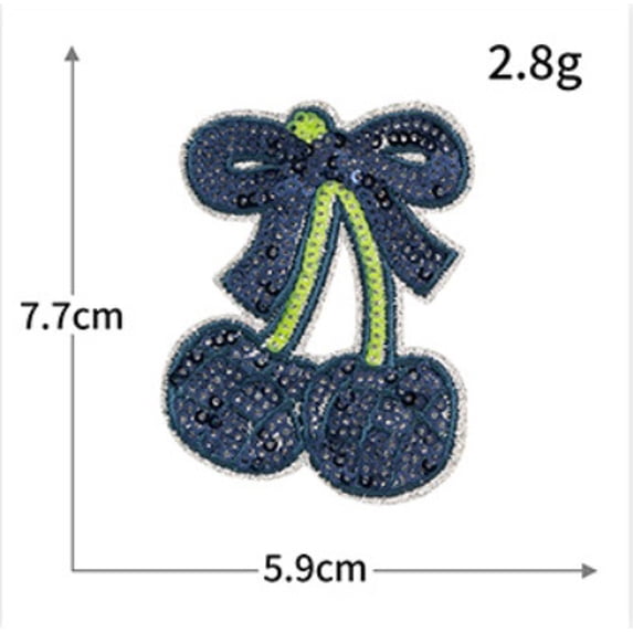 4 pack bow cherry sequin embroidery computer embroidery embroidery ...