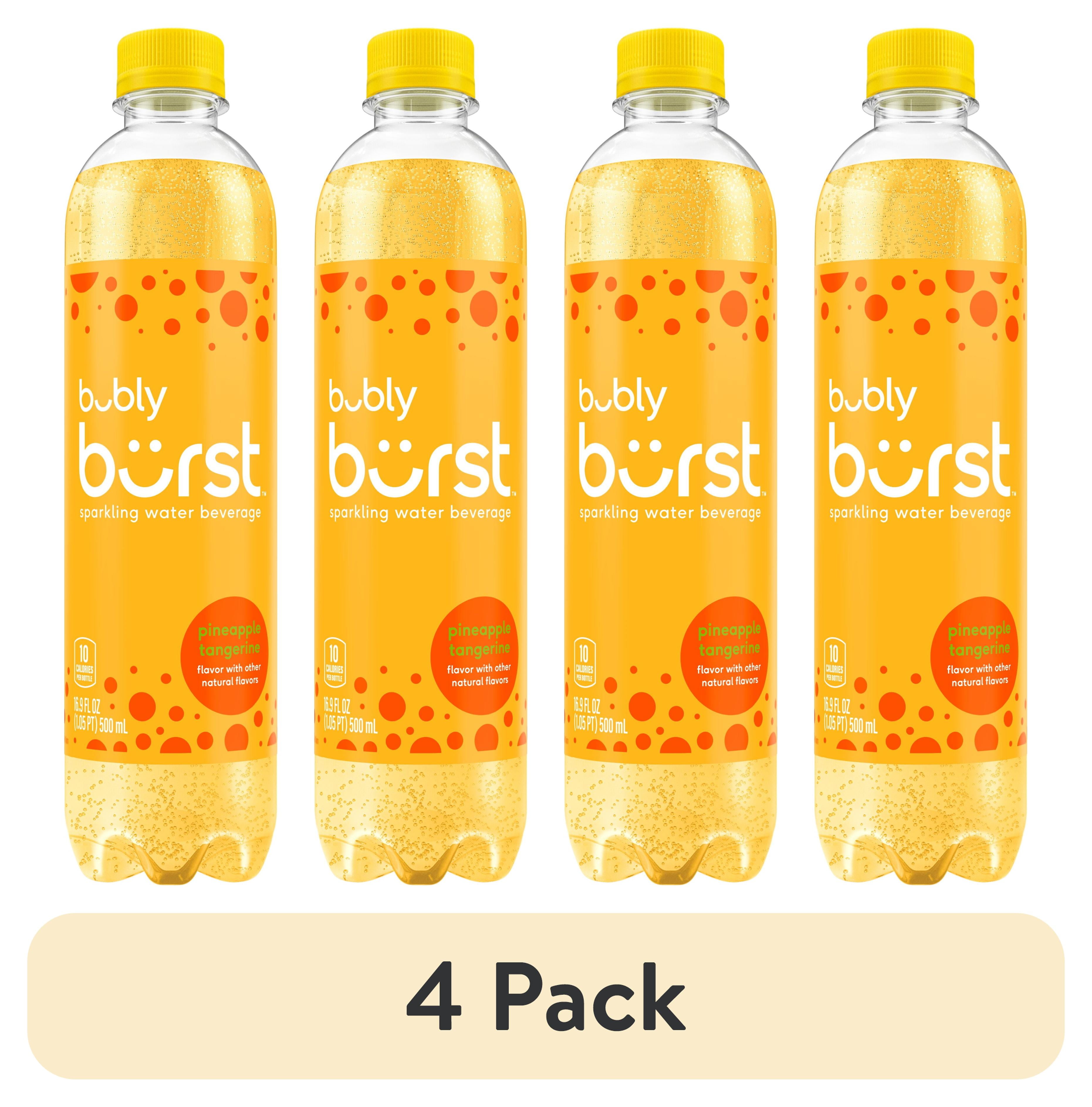 (4 pack) bubly burst Sparkling Water Beverage, Pineapple Tangerine, 16. ...