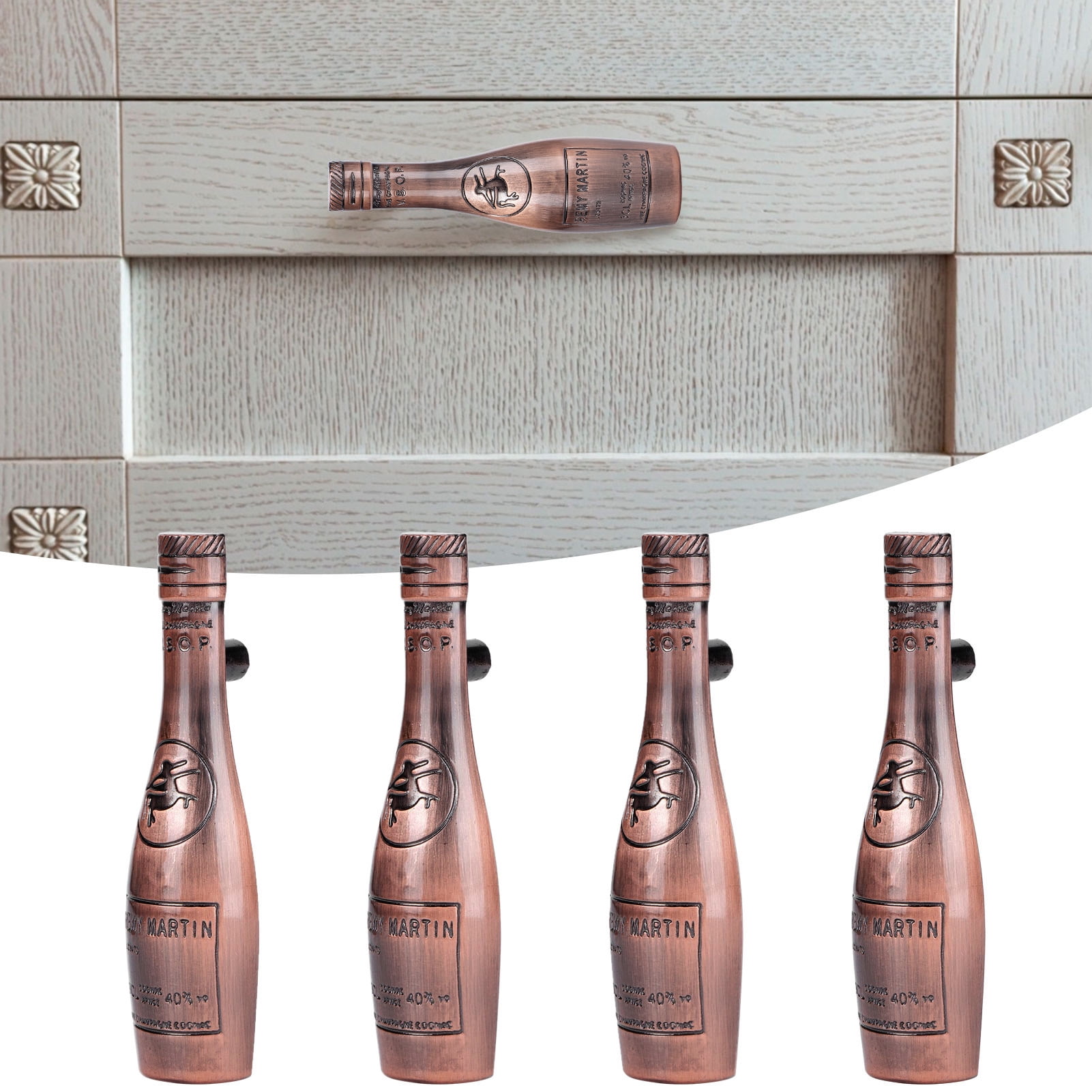 4 pack door lever brushed nickel privacy door handle wine bottle shape ...