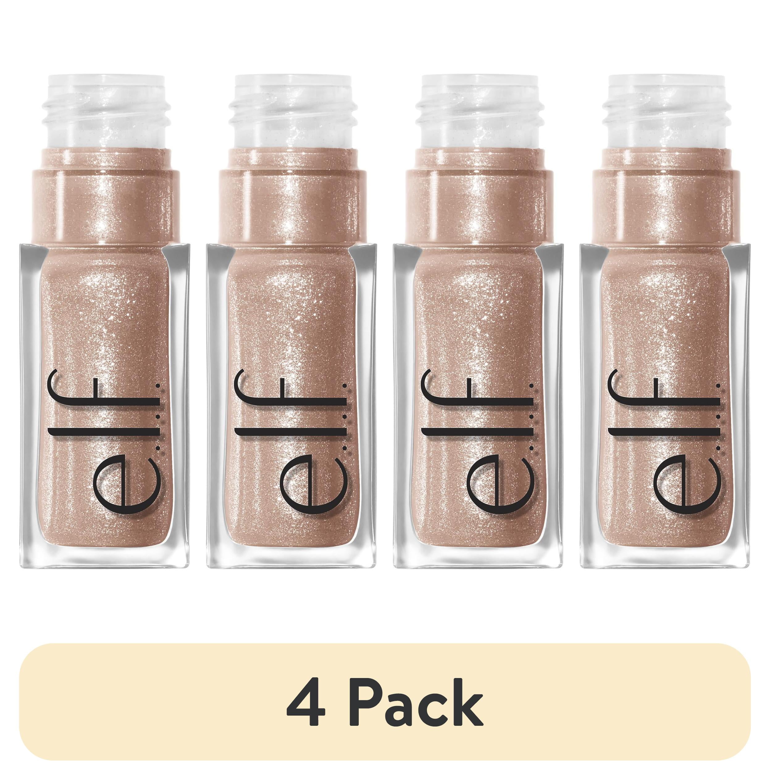 (4 pack) e.l.f. Glow Reviver Lip Oil Glimmer - Crystal Baller - 0.25 fl ...