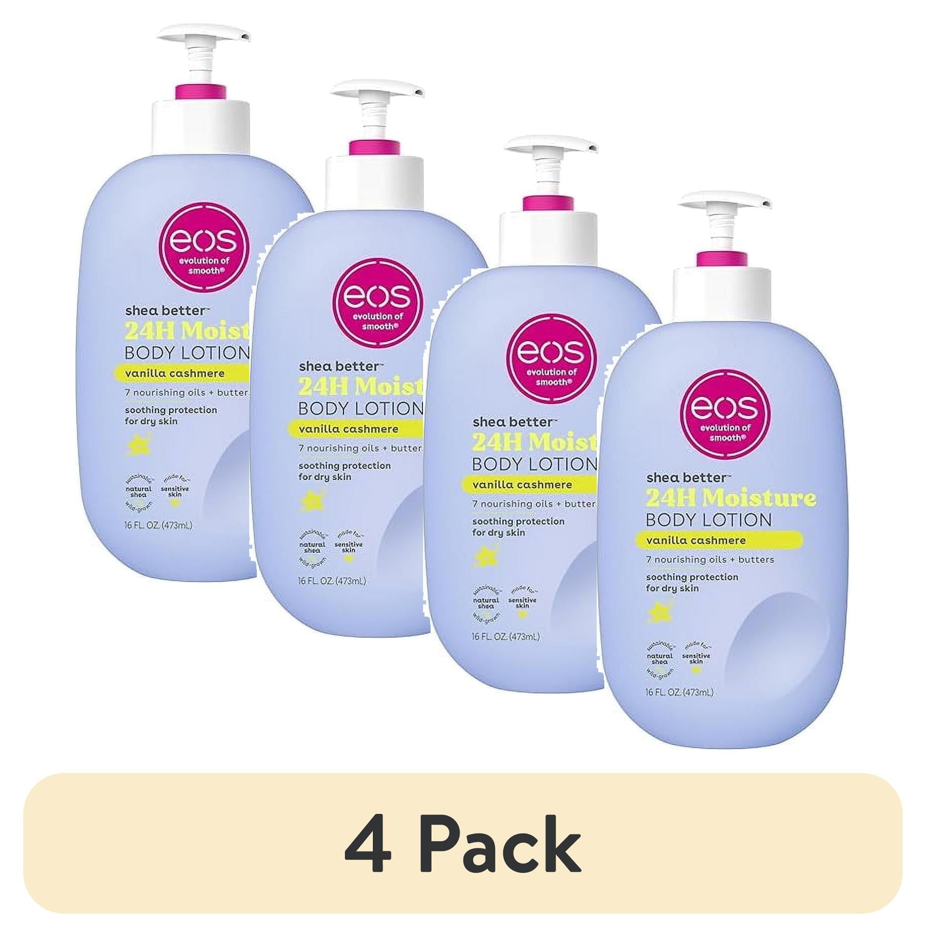 (4 pack) eos Shea Better Body Lotion- Vanilla Cashmere, 24-Hour ...
