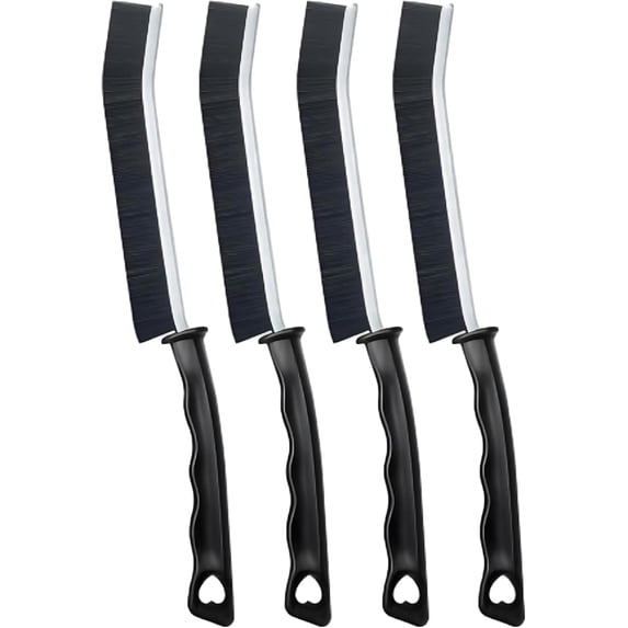 4 pack hard-bristle gap cleaning brush set, small grout cleaning brush ...