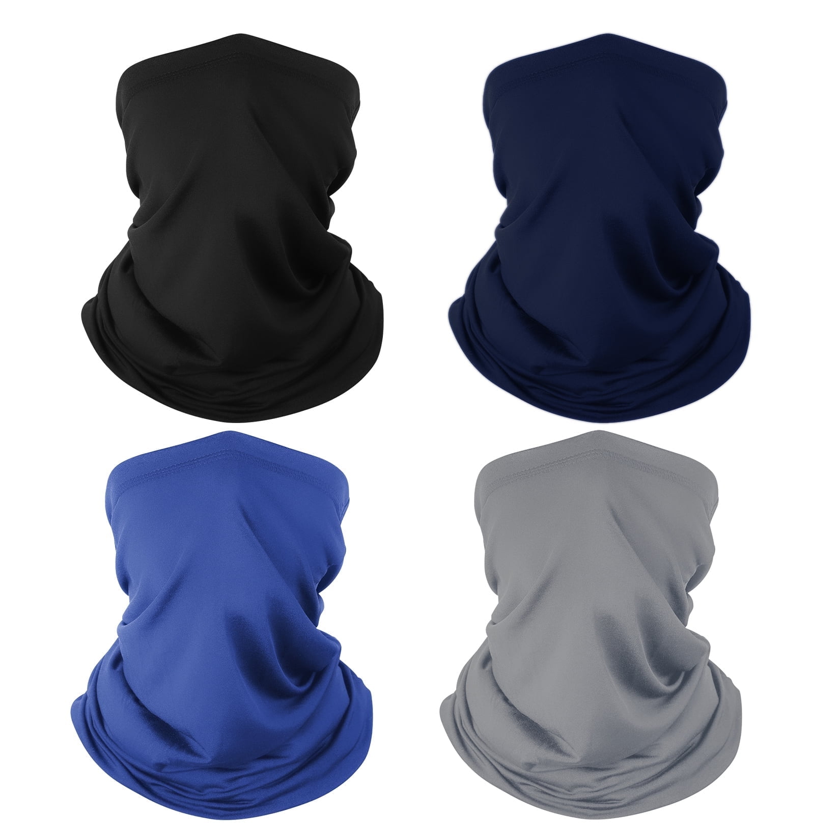 4 pack neck gaiter face covering gator mask bandana cooling mask for ...