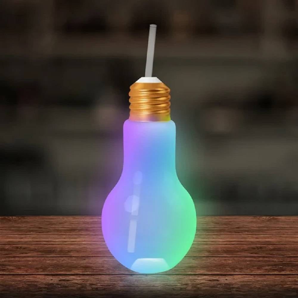 4 pack of Light Up Flashing Light Bulb Novelty Drink Cocktail Cup 16 Oz ...