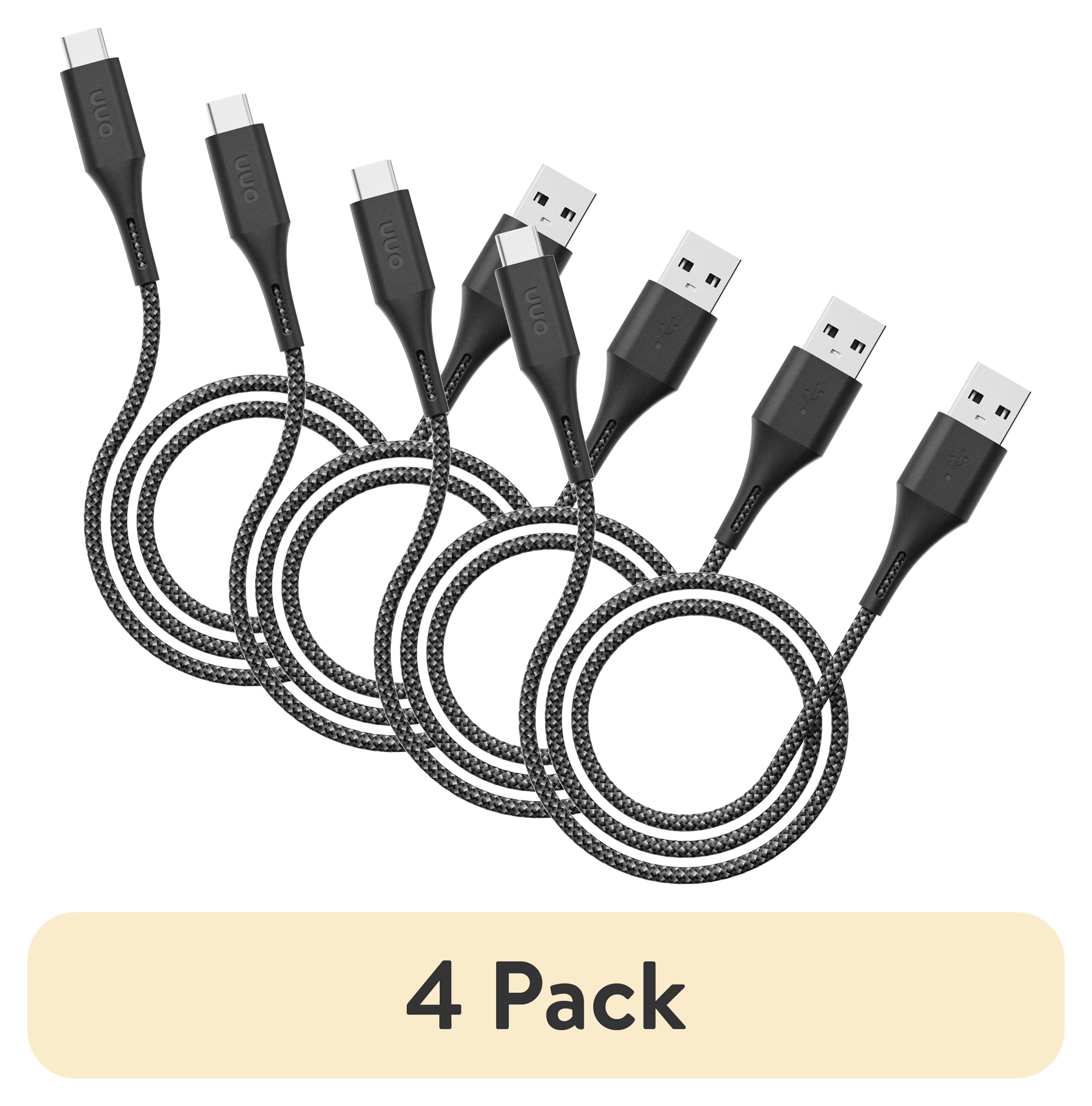 Onn+ 4 Pack 3' USB Type-C to A Charging Data Cable for Android Samsung ...