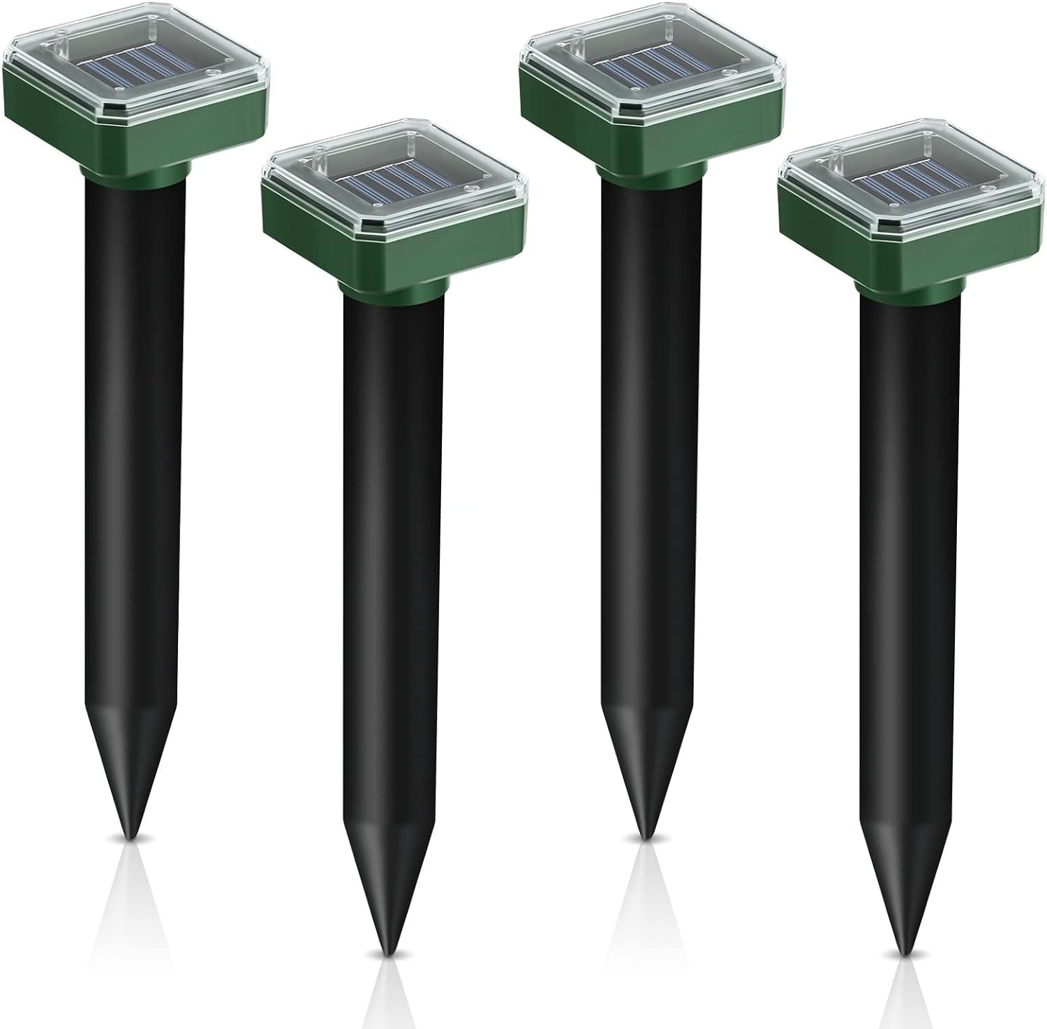 4 pack solar powered mouse repeller ultrasonic vole repeller groundhog ...
