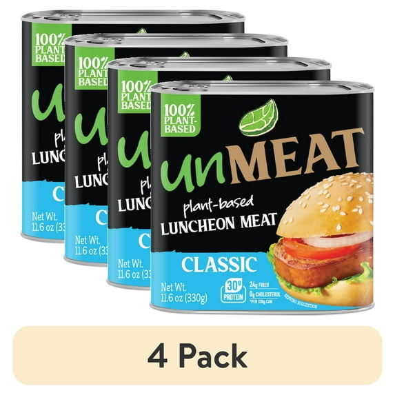 (4 pack) unMEAT Luncheon Meat-Style, 11.6oz Can - Walmart.com