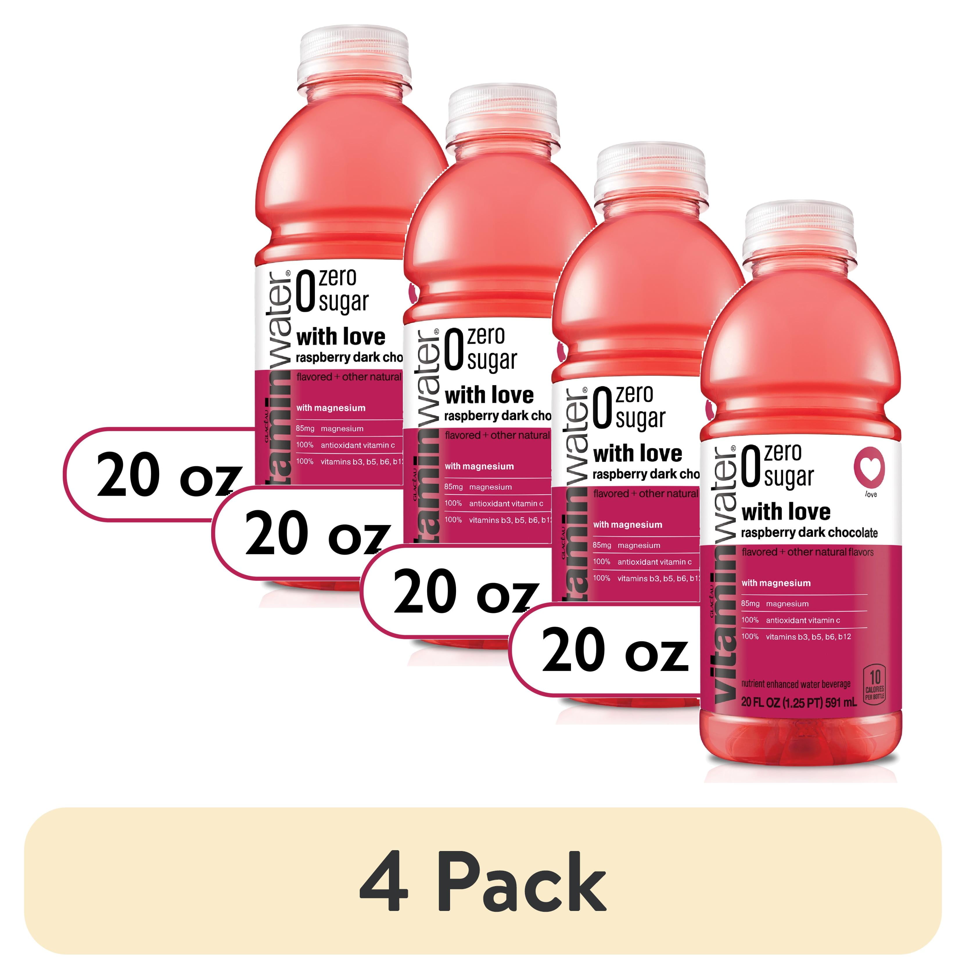 (4 pack) vitaminwater With Love Zero Sugar Raspberry Dark Chocolate ...