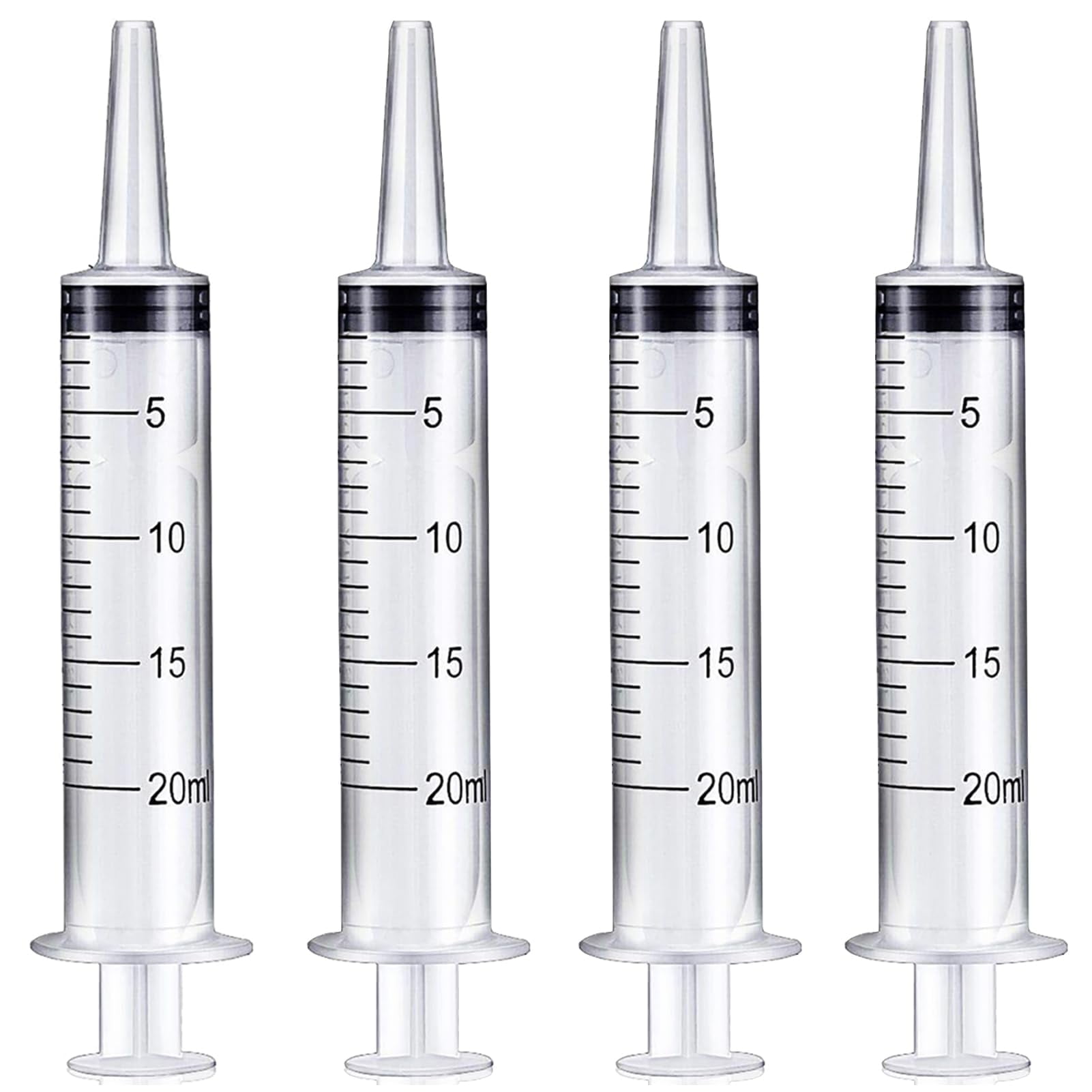 4 packs 20ml Plastic Syringe Without Needle for Liquid - Measuring ...