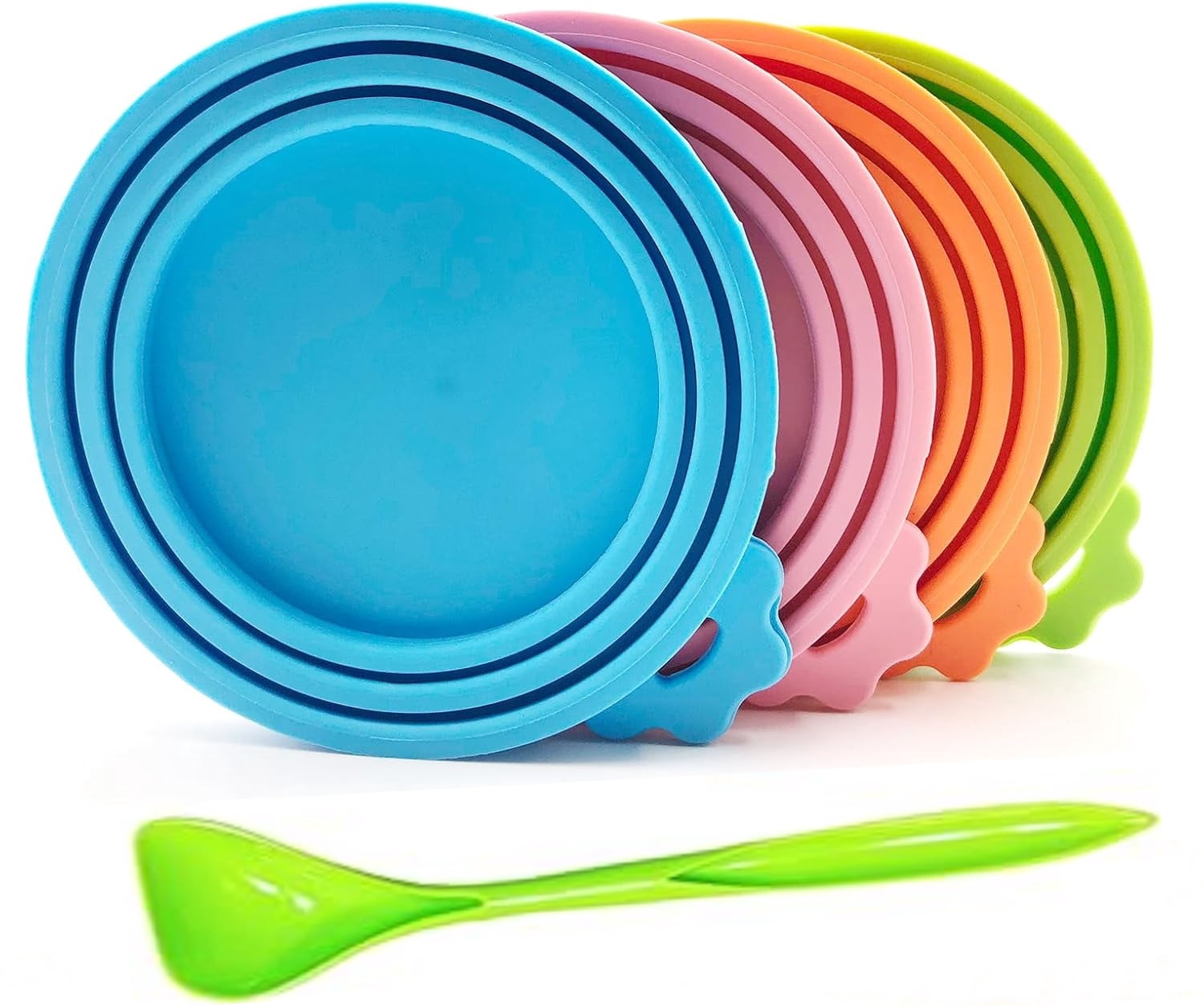 4 packs Pet Food Can Lids, Food Safe BPA-Free & Dishwasher Safe, Can ...