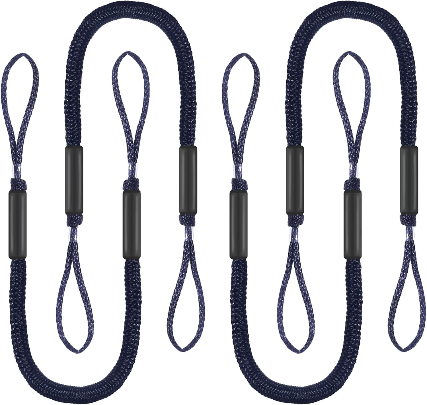 4 packs of marine elastic rope with foam floats and rings for quick ...