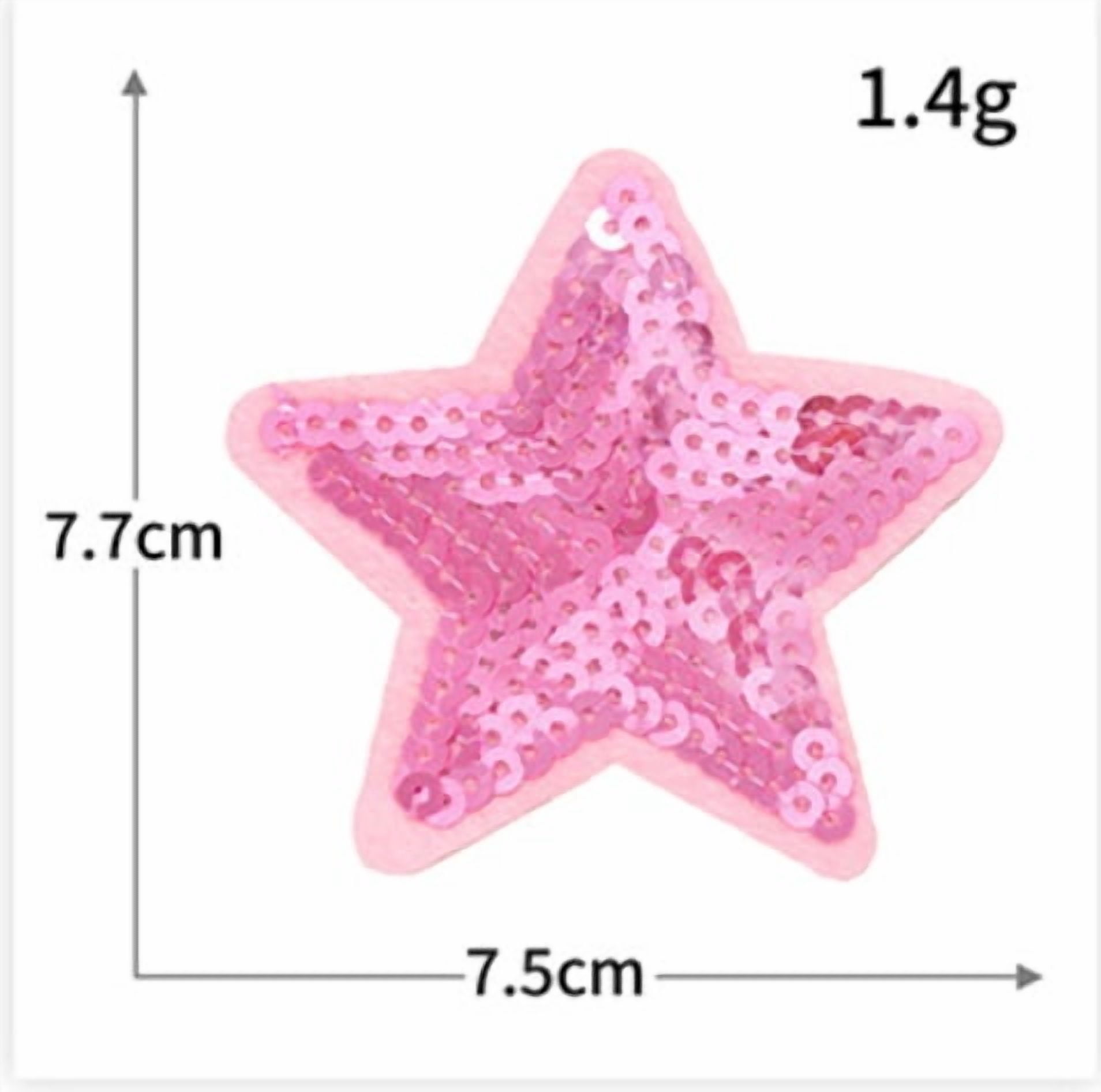 4 packs of five-pointed star sequin embroidered cloth patches for ...