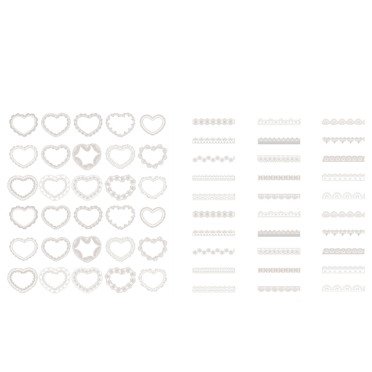 4 packs transparent lace sticker Wrap Lace pattern scrapbook decoration ...