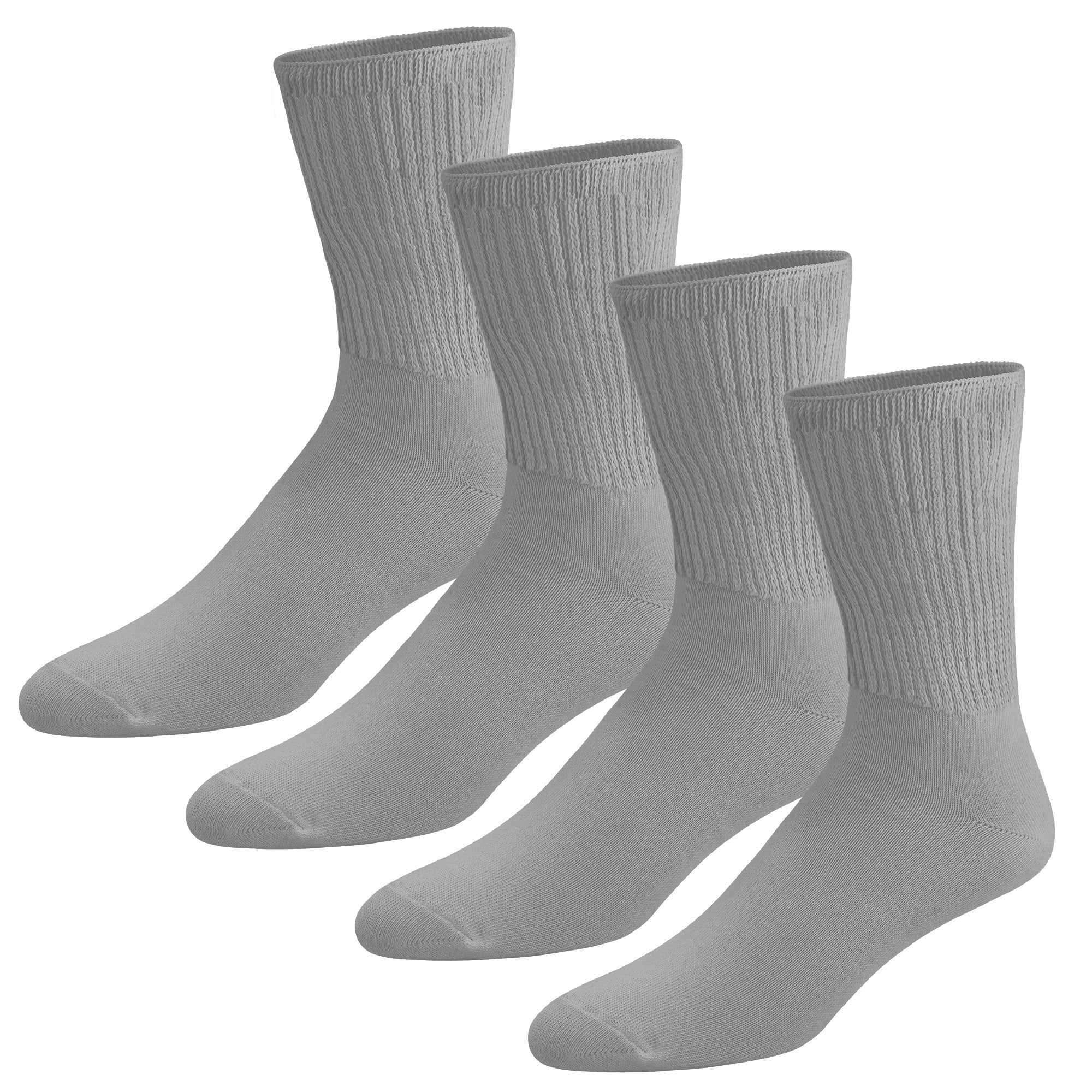 4 pairs of Thin Combed Cotton Diabetic Socks for Men & Women, Loose ...
