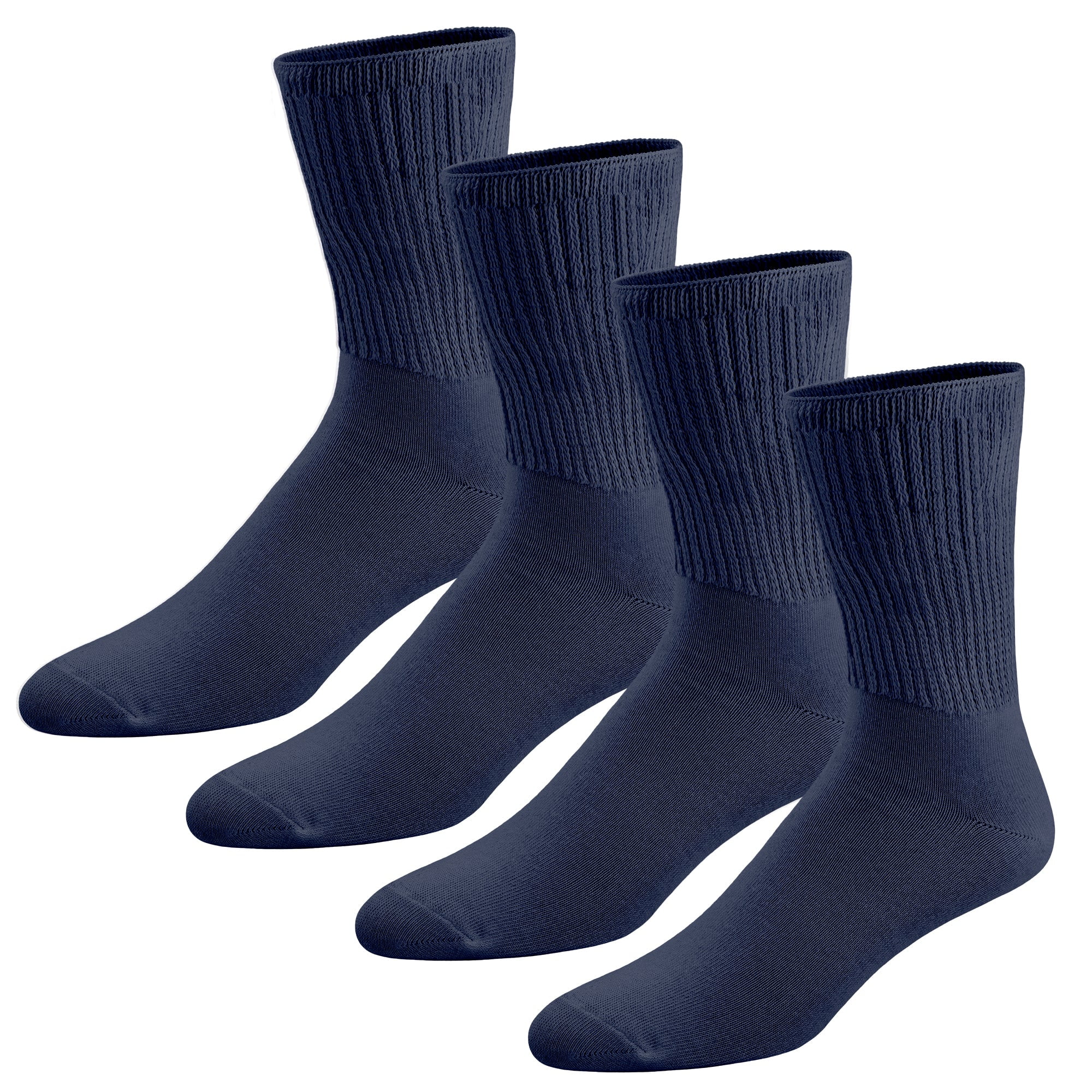4 pairs of Thin Combed Cotton Diabetic Socks for Men & Women, Loose ...