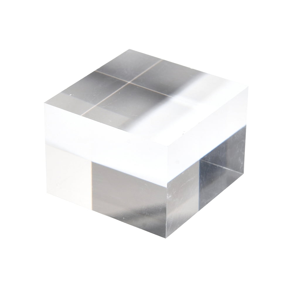 4 pc Acrylic Display Pedestals for Jewelry Square Clear 4x4x2.85cm ...