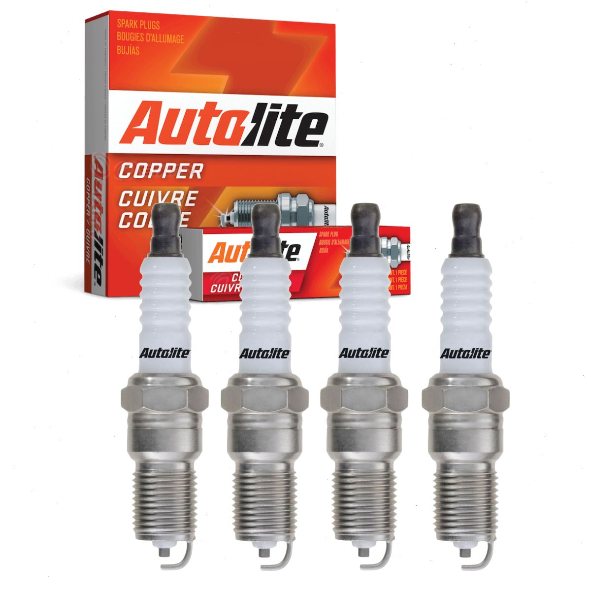 4 pc Autolite 106 Copper Core Spark Plugs for 408 41-906 5613689 AGRF52 HR9APX SR5VX T14EX-U ...