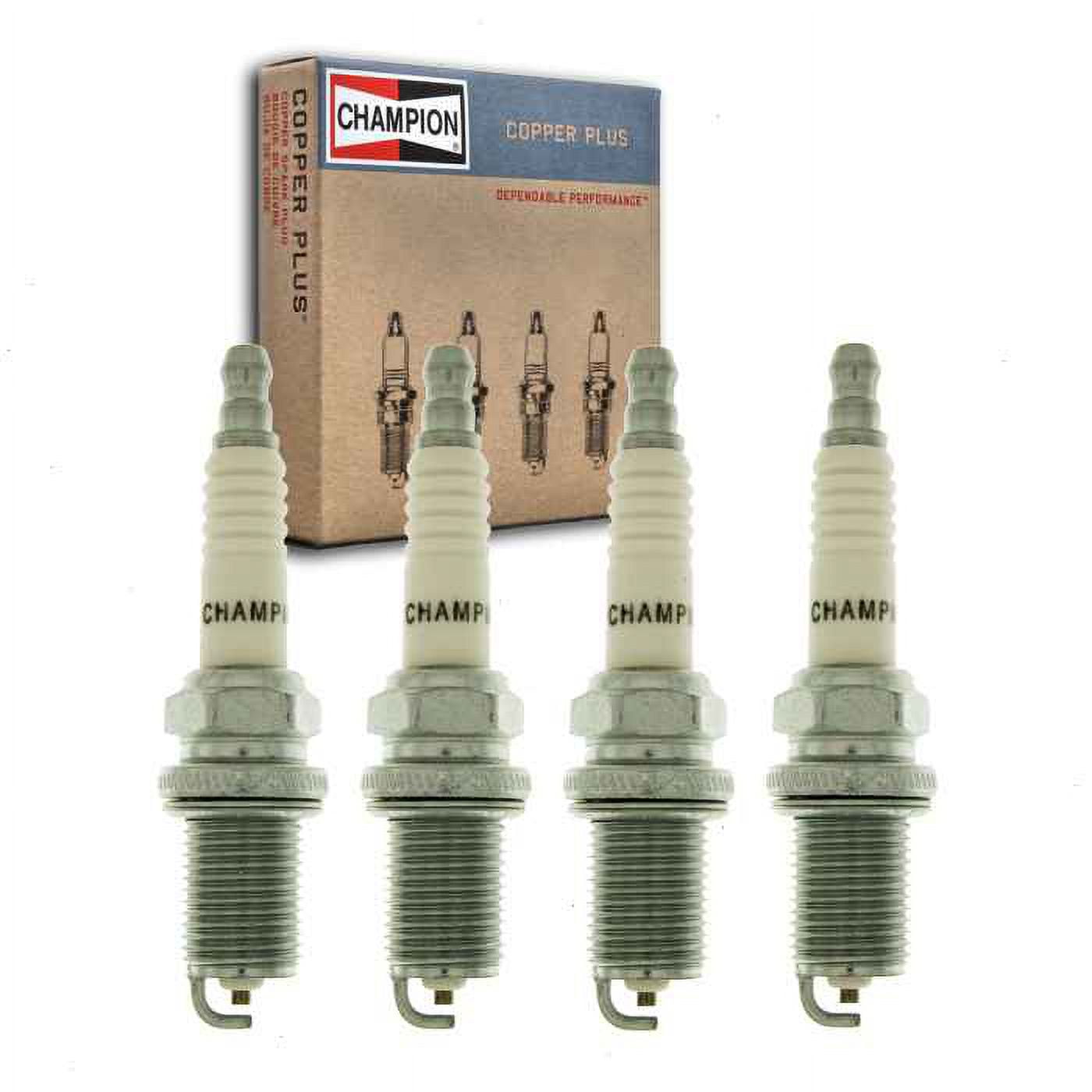 4 pc Champion 444 Copper Plus Spark Plugs for RC7YC3 Ignition Wire ...