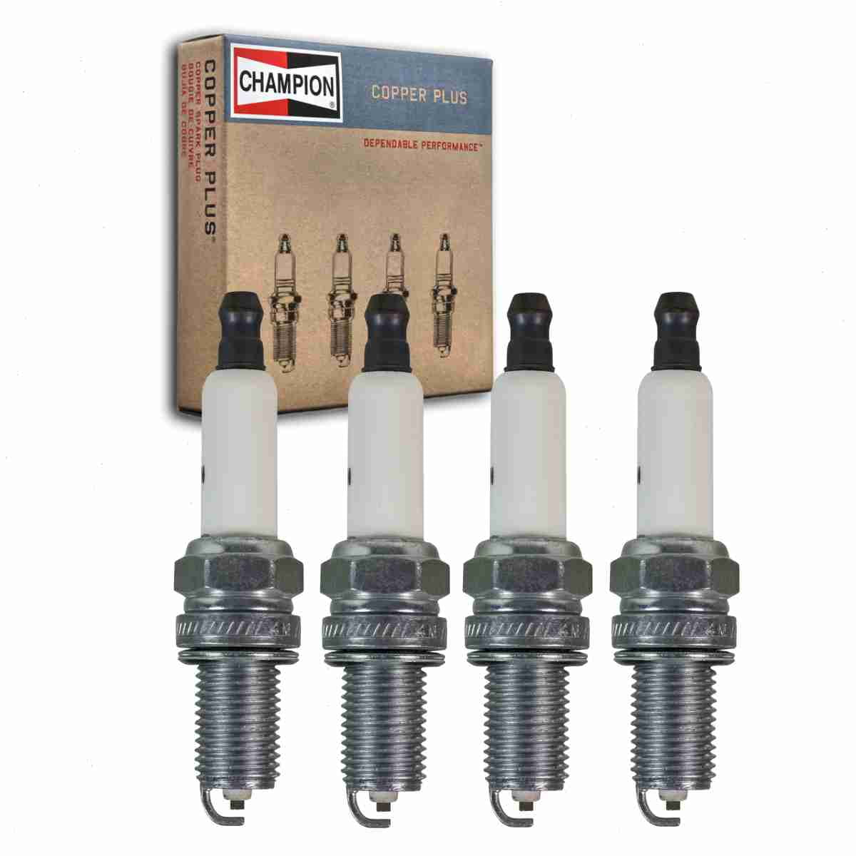 4 pc Champion 449 Copper Plus Spark Plugs for RA7YC Ignition Wire ...