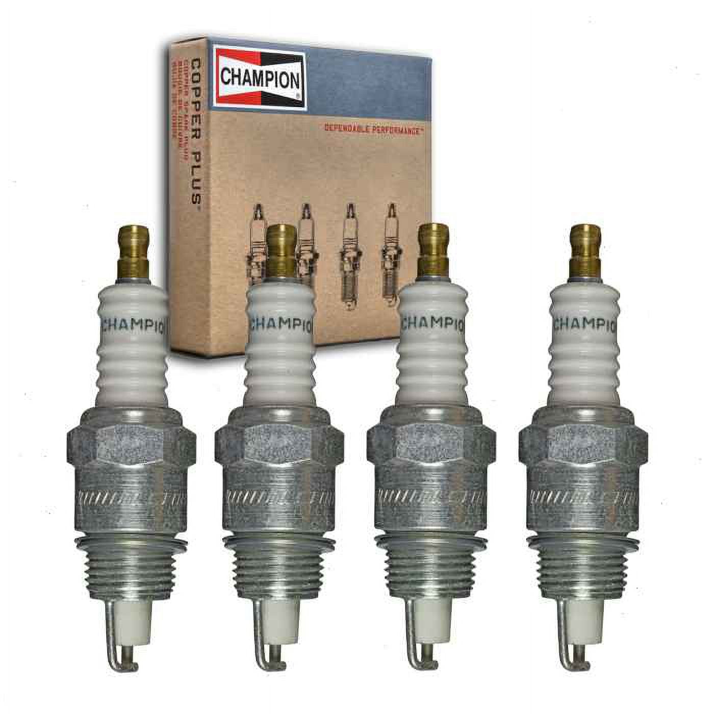 Champion Industrial 543 Spark Plugs 4pc for Ignition Wire Replace 18A ...