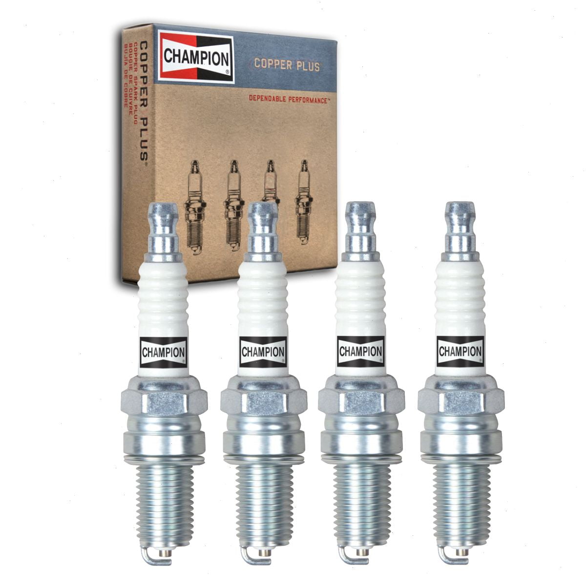 4 pc Champion 810C Copper Plus Spark Plugs for RA8HC Ignition Wire ...