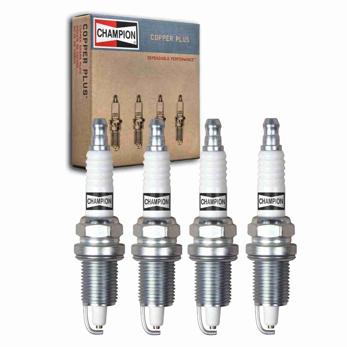 4 pc Champion Copper Plus Spark Plugs compatible with Jeep Wrangler 2 ...