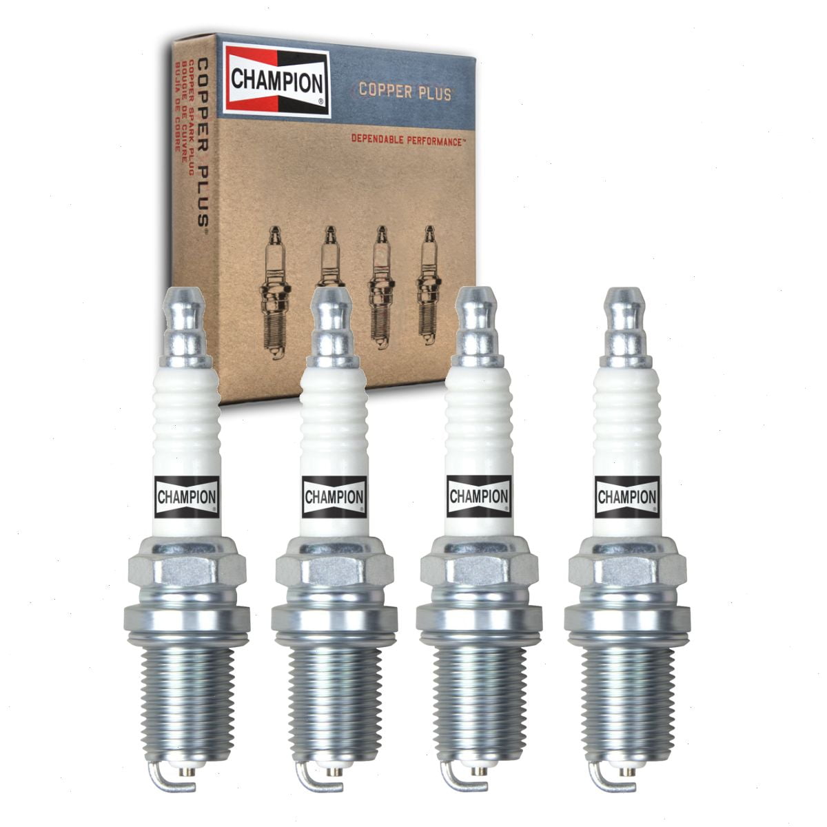4 pc Champion Copper Plus Spark Plugs compatible with Toyota Matrix 1 ...