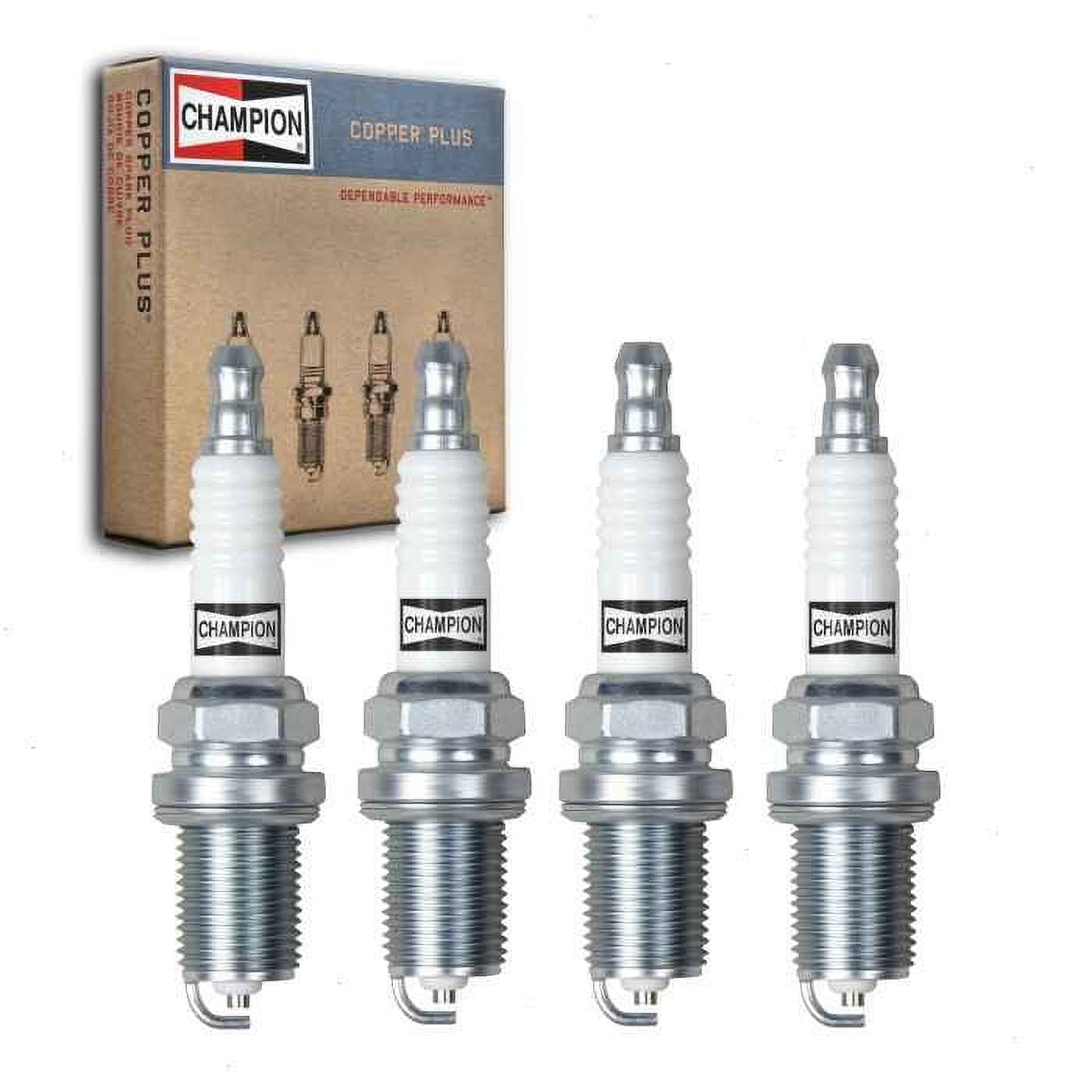 4 pc Champion Copper Plus Spark Plugs compatible with Volkswagen Jetta ...