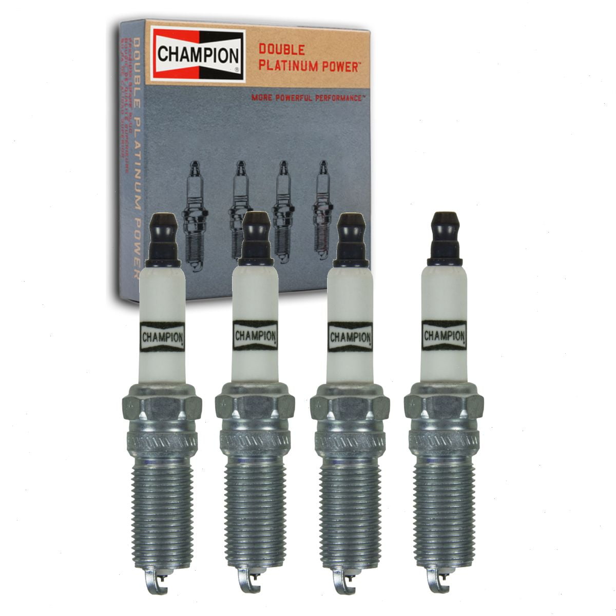 4 pc Champion Double Platinum Spark Plugs compatible with Ford Fusion 2 ...