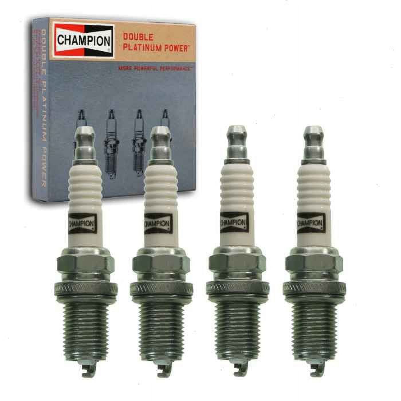 4 pc Champion Double Platinum Spark Plugs compatible with Toyota Matrix ...
