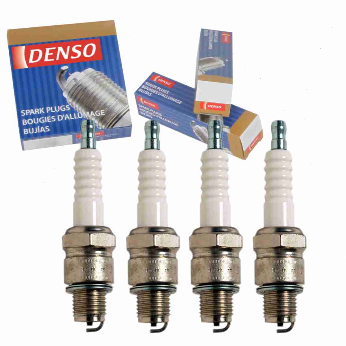 4 pc DENSO 3033 Standard Spark Plugs for W16FSR Ignition Wire Secondary ...