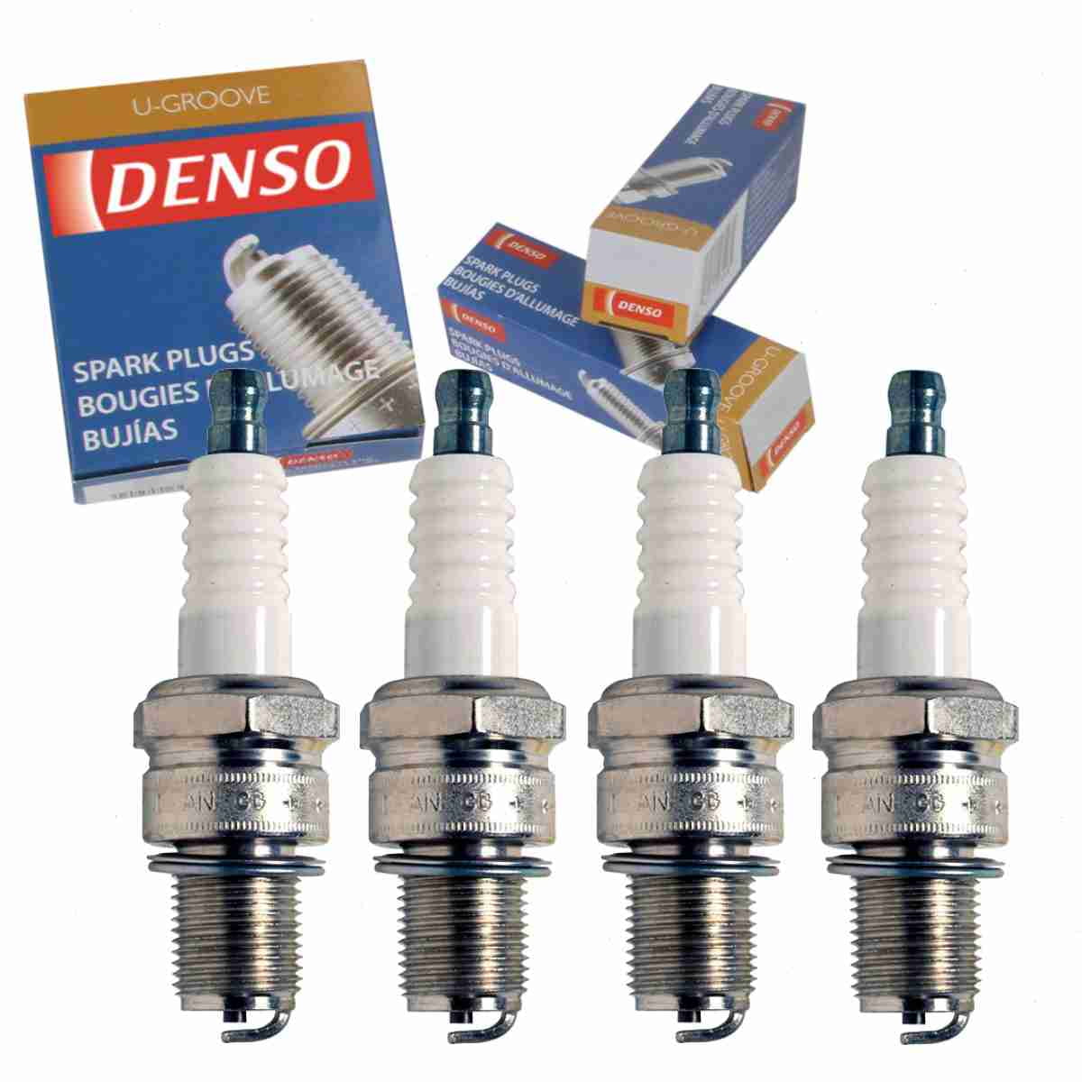 4 pc DENSO 3057 Standard U-Groove Spark Plugs for 101 000 009 AA W20ESR ...