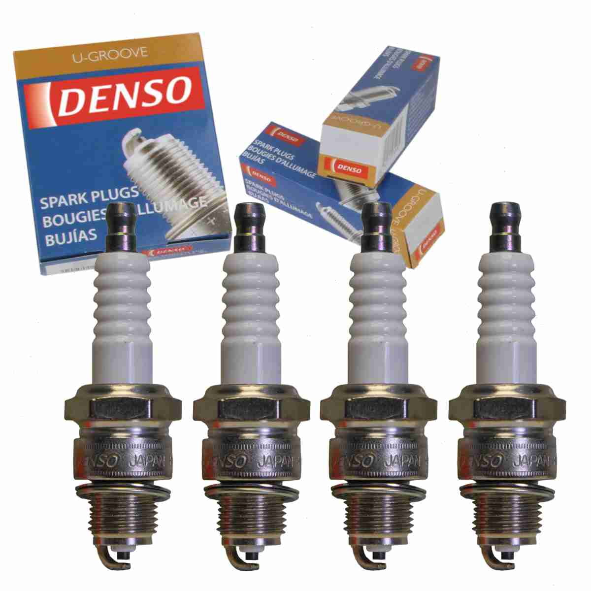 4 pc DENSO 3070 Standard U-Groove Spark Plugs for W20FPR-U Ignition ...
