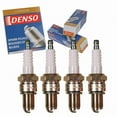 4 pc DENSO 3093 Standard U-Groove Spark Plugs for W22ES-U Ignition Wire ...