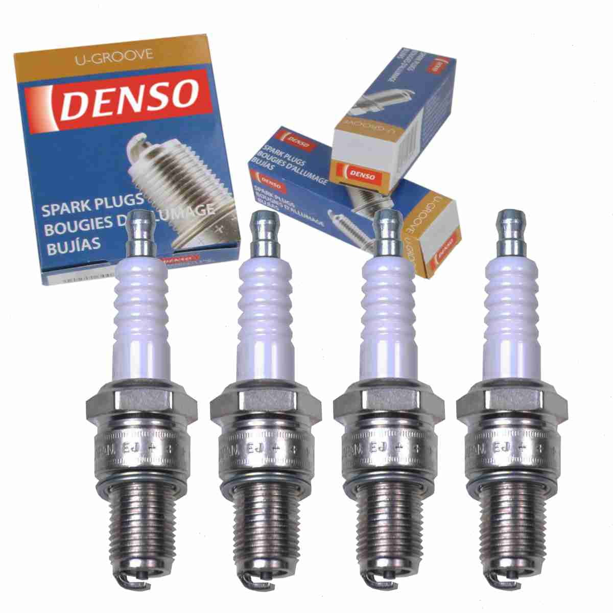 4 pc DENSO 3110 Standard U-Groove Spark Plugs for W16ESR-U Ignition ...