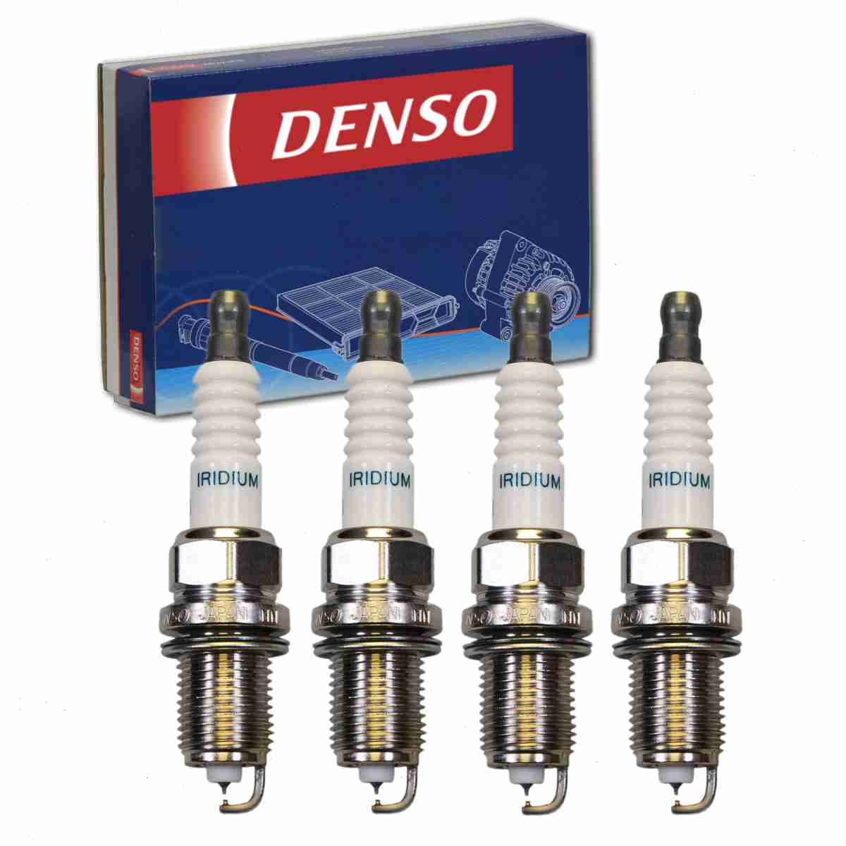 4 pc DENSO 3485 Spark Plugs for 90919-01265 FK16R-A8 Ignition Wire ...