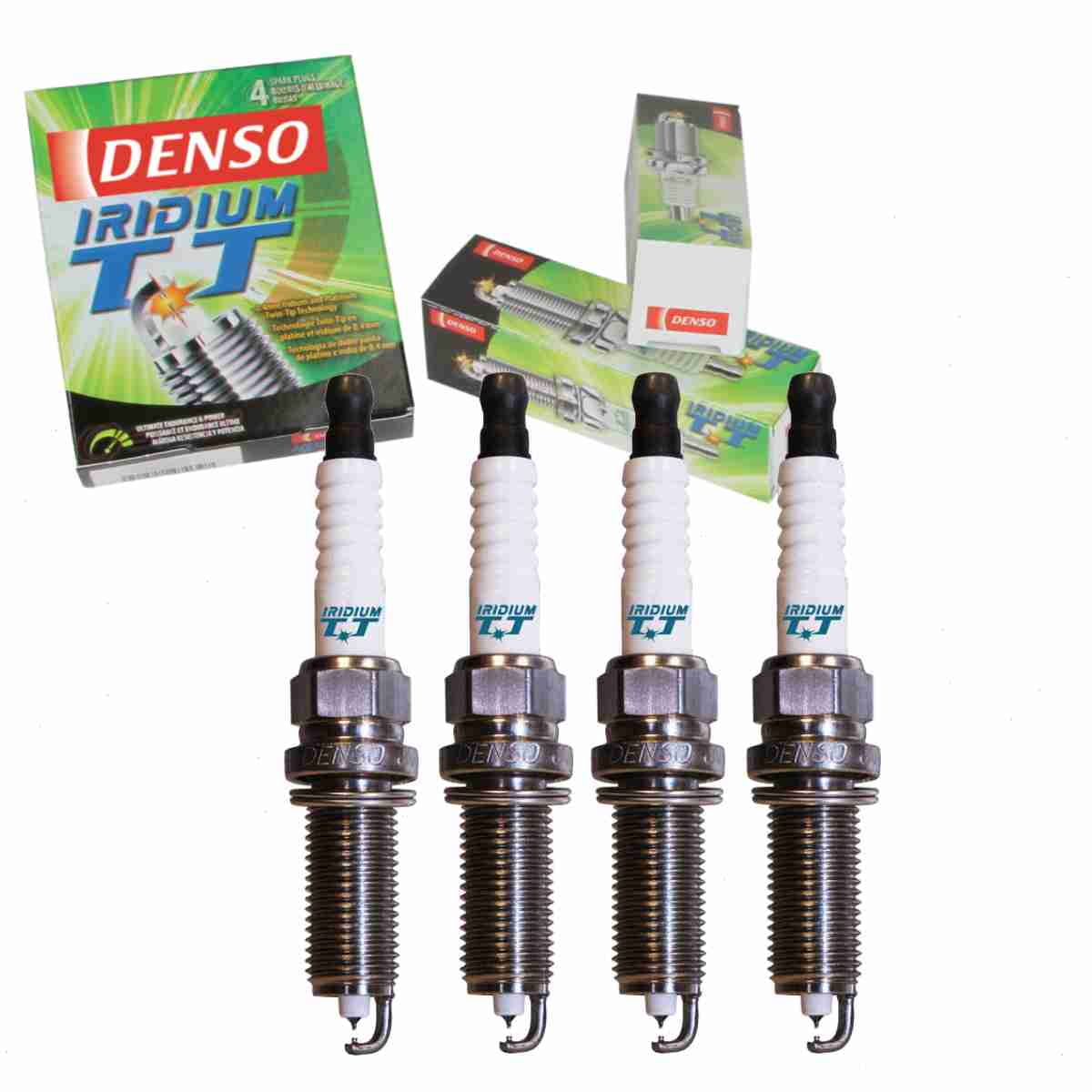 DENSO 4711 Iridium TT Spark Plugs, 4pc for BMW Datsun/Nissan Toyota ...