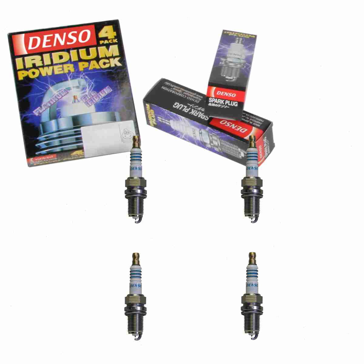 4 pc DENSO 5312 Iridium Power Spark Plugs for IK27 Ignition Wire ...