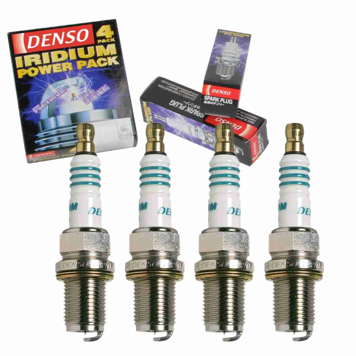 4 pc DENSO 5322 Iridium Power Spark Plugs for IK34 Ignition Wire ...