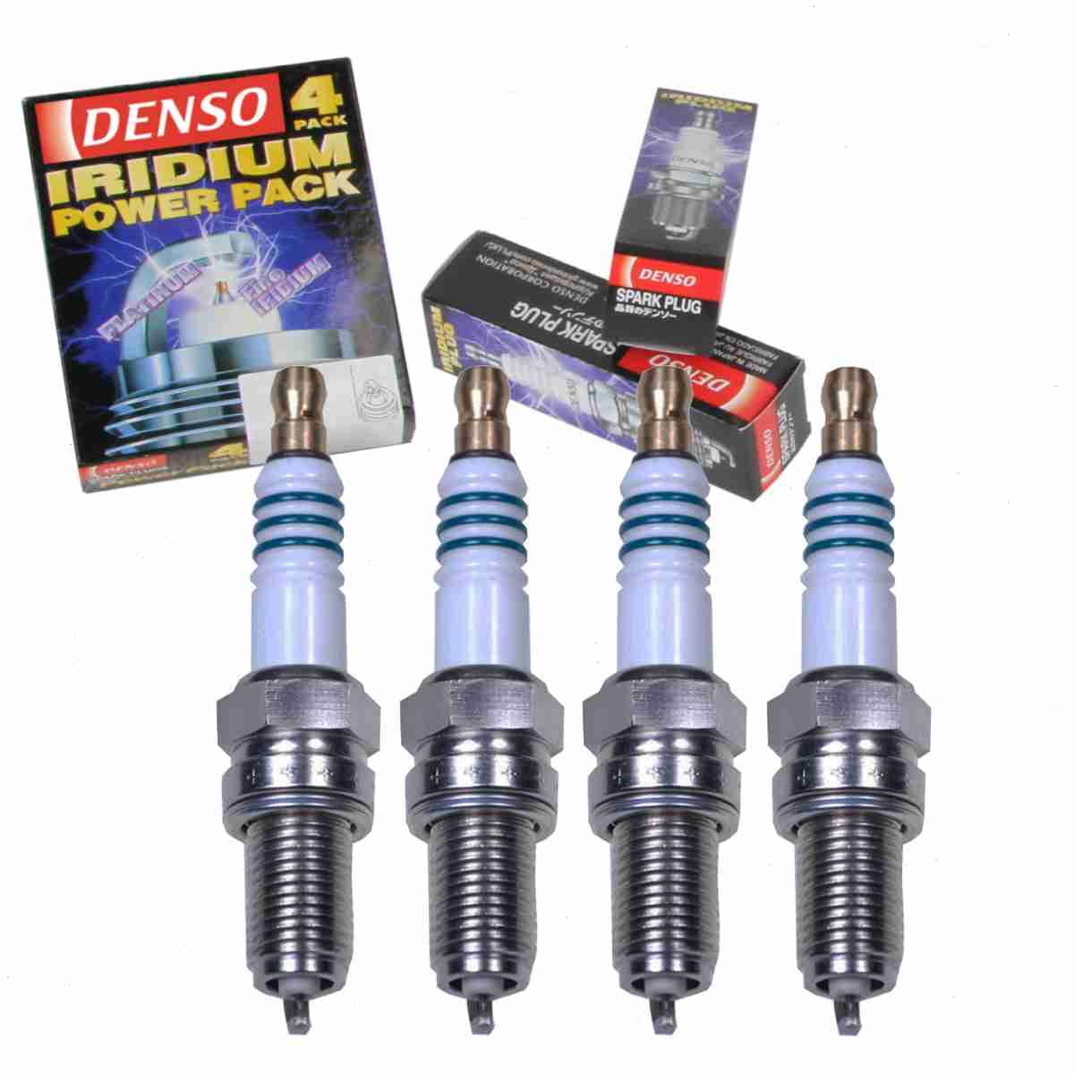 4 pc DENSO 5337 Iridium Power Spark Plugs for 6807 0507AC IXU27 SP070507AC Ignition Wire ...