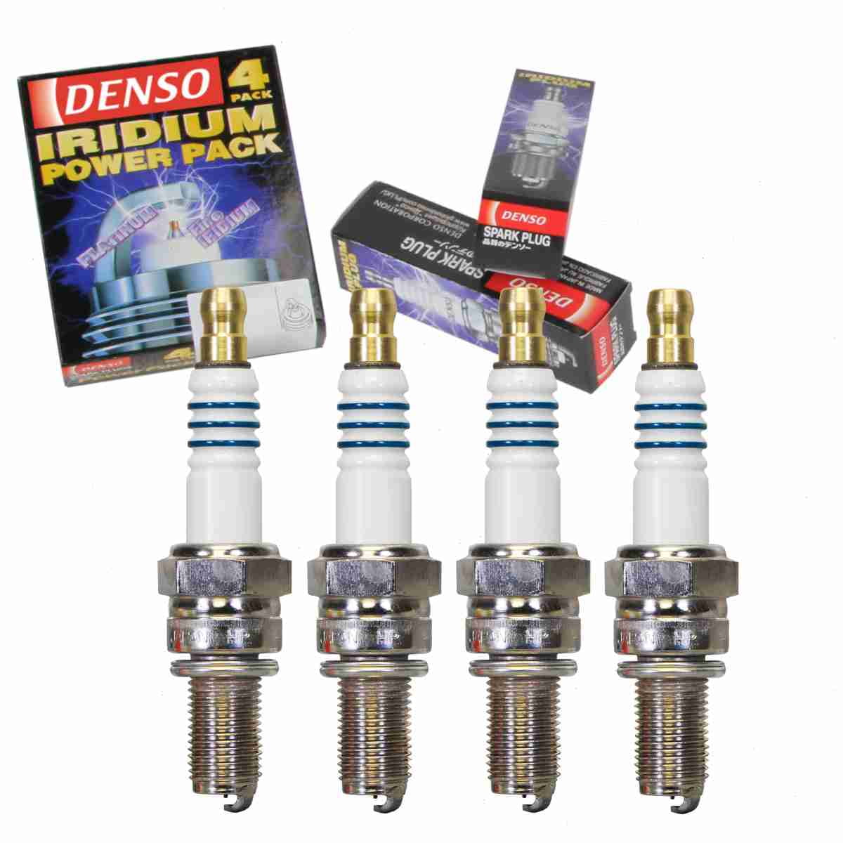 4 pc DENSO 5363 Iridium Power Spark Plugs for IU27 Ignition Wire Secondary - Walmart.com