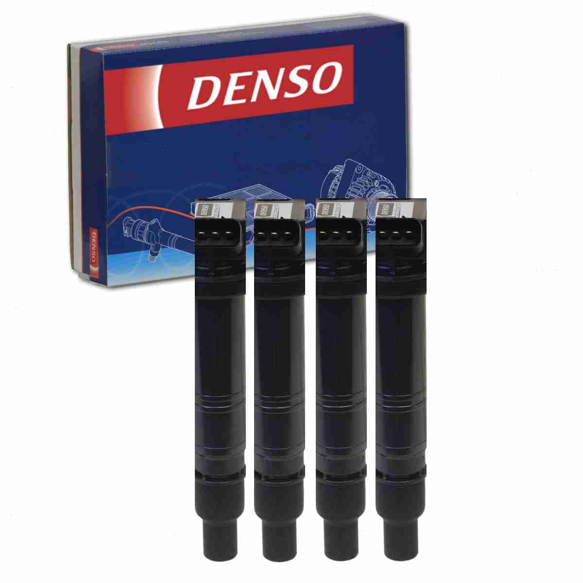 DENSO Direct Ignition Coils for Spark Plugs, 4 pc, Compatible with ...