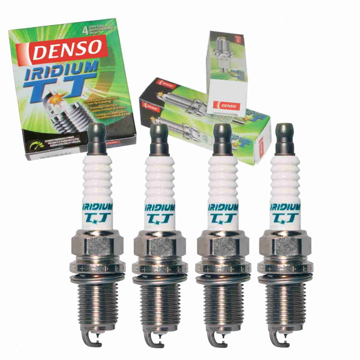 4 pc DENSO Iridium TT Spark Plugs compatible with Nissan Frontier 2.4L ...
