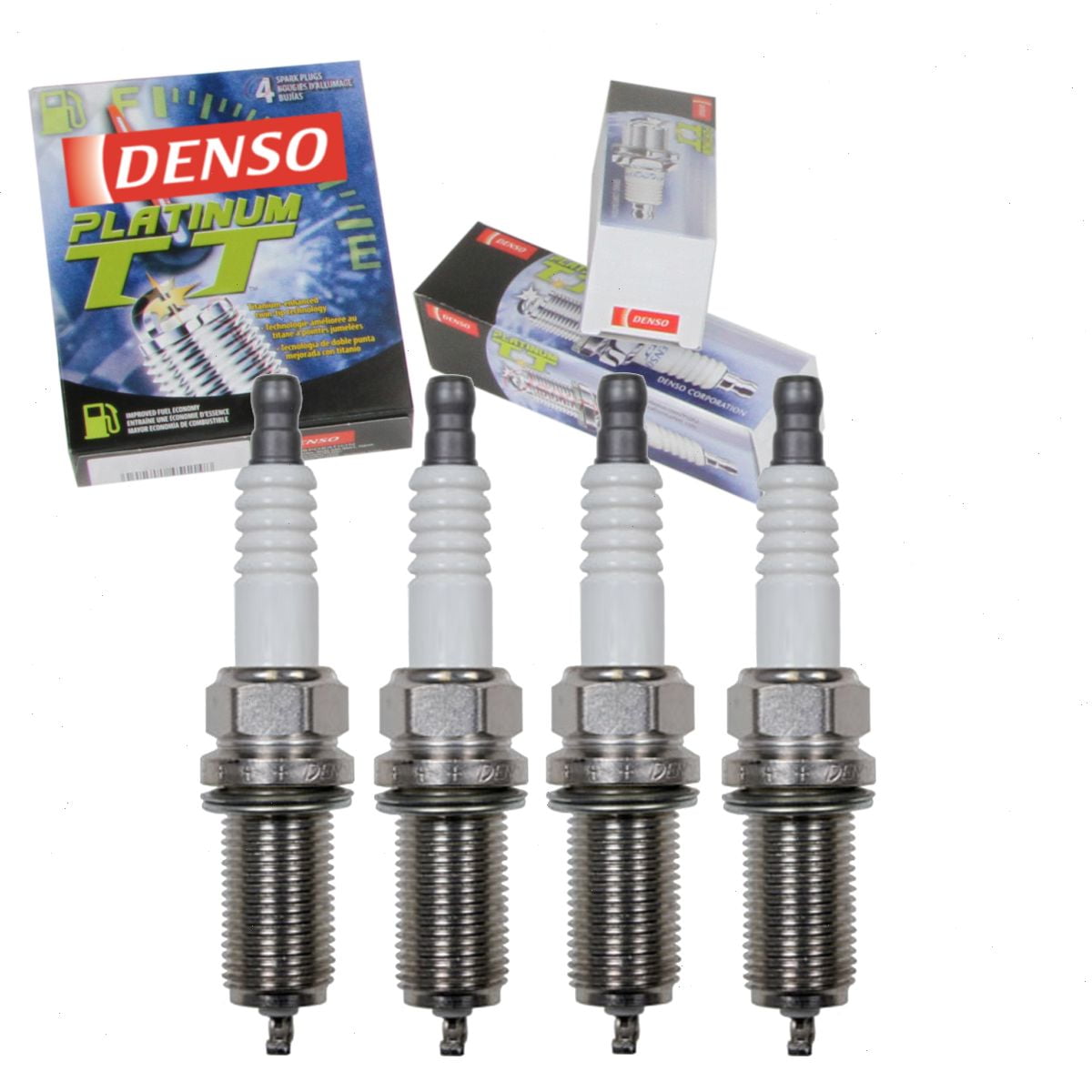4 pc DENSO Platinum TT Spark Plugs compatible with Toyota Tacoma 2.7L ...