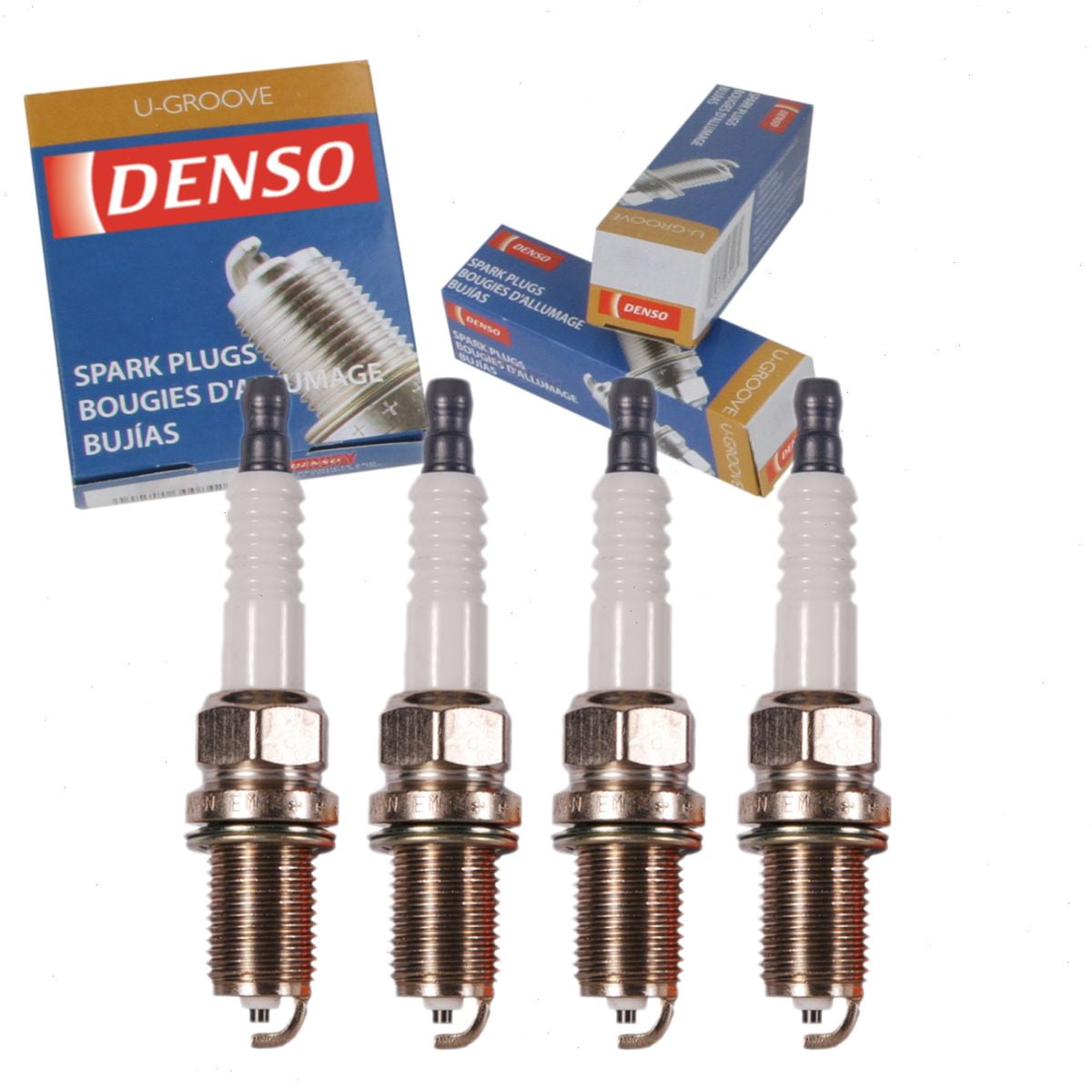 DENSO Standard U-Groove Spark Plugs, 4 Pack, Compatible with Honda ...