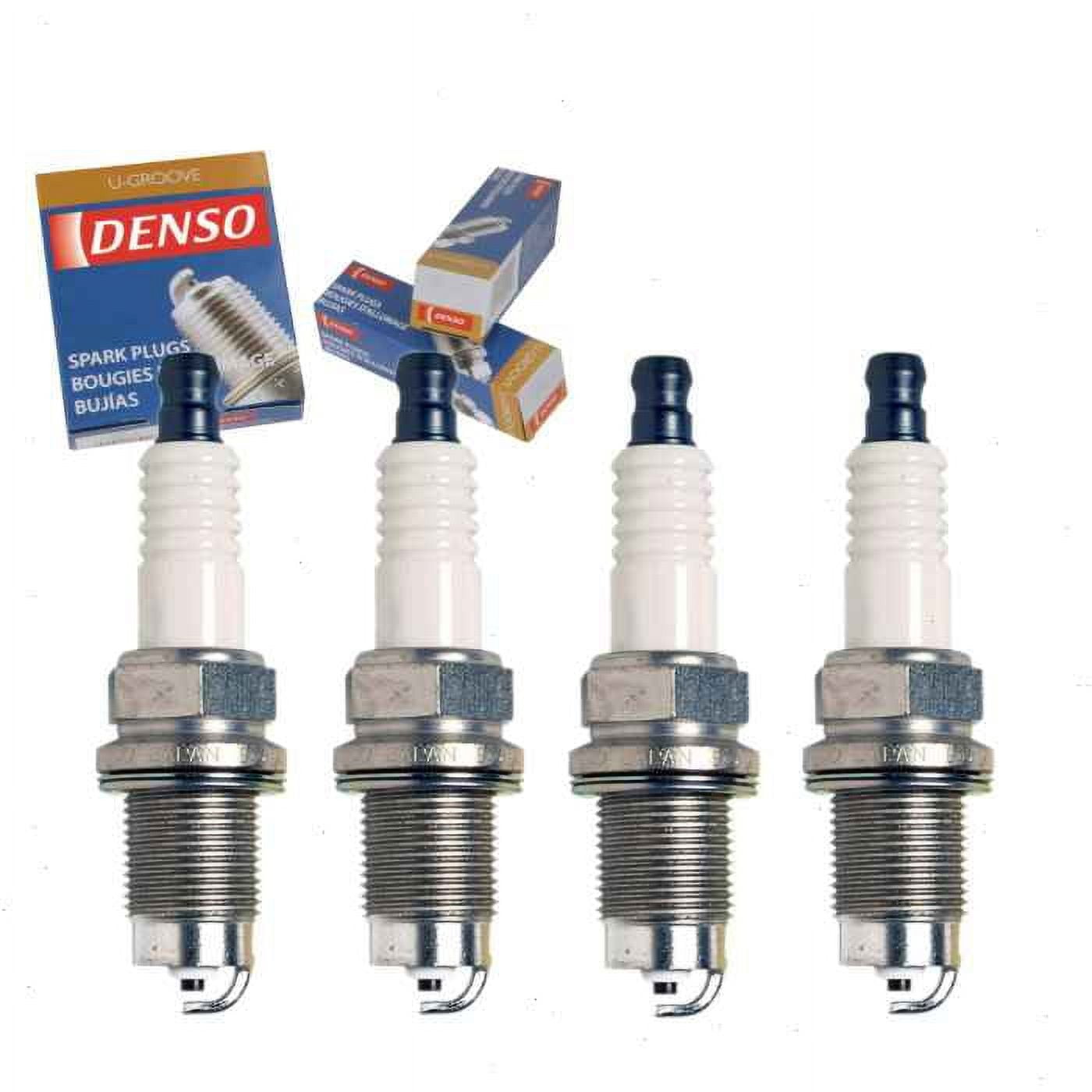 4 pc DENSO Standard U-Groove Spark Plugs compatible with Nissan D21 2 ...