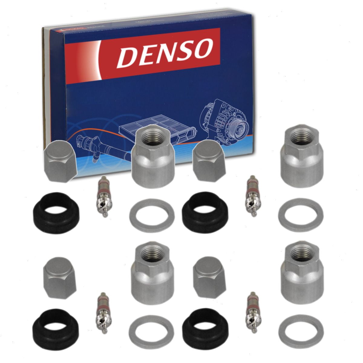4 pc DENSO TPMS Sensor Service Kits compatible with Lexus RX350 2007 ...