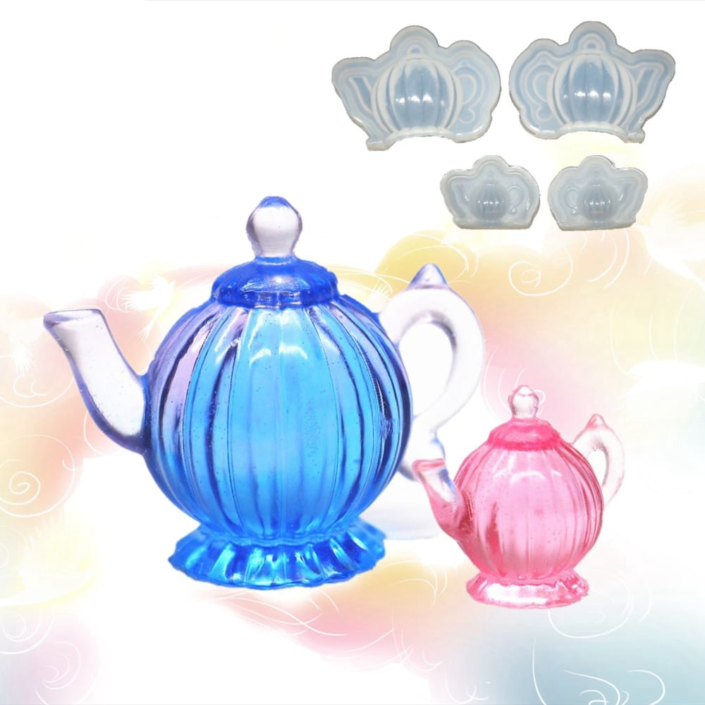 4 pc DIY Teapot Silicone Molds Sets Resin Casting Molds For DIY UV ...