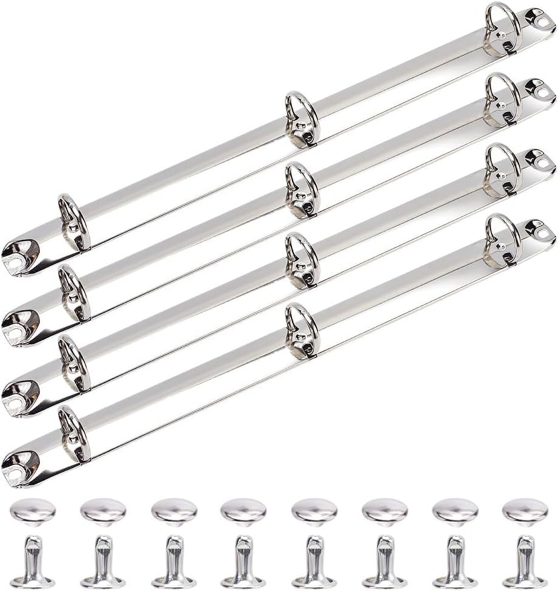 4 pc Iron Notebook 3-Ring Loose Leaf Book Binder Hinged Clamp O Rings ...