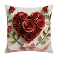 4 pc Love-Themed Cushion Cover-Embroidered Heart Design Throw Pillow ...